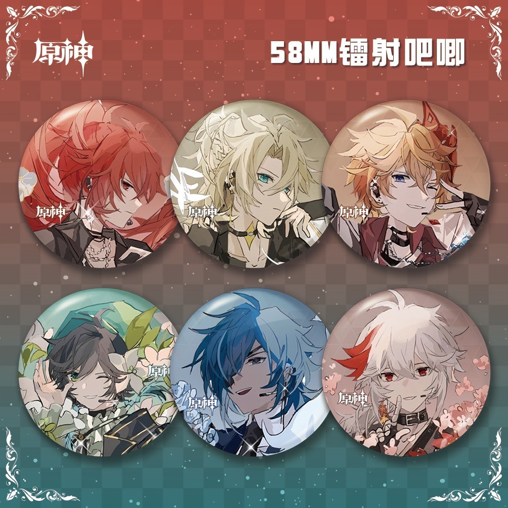 Game genshin Impact Diluc Venti Xiao Badge Button Brooch Pins Cosplay ...