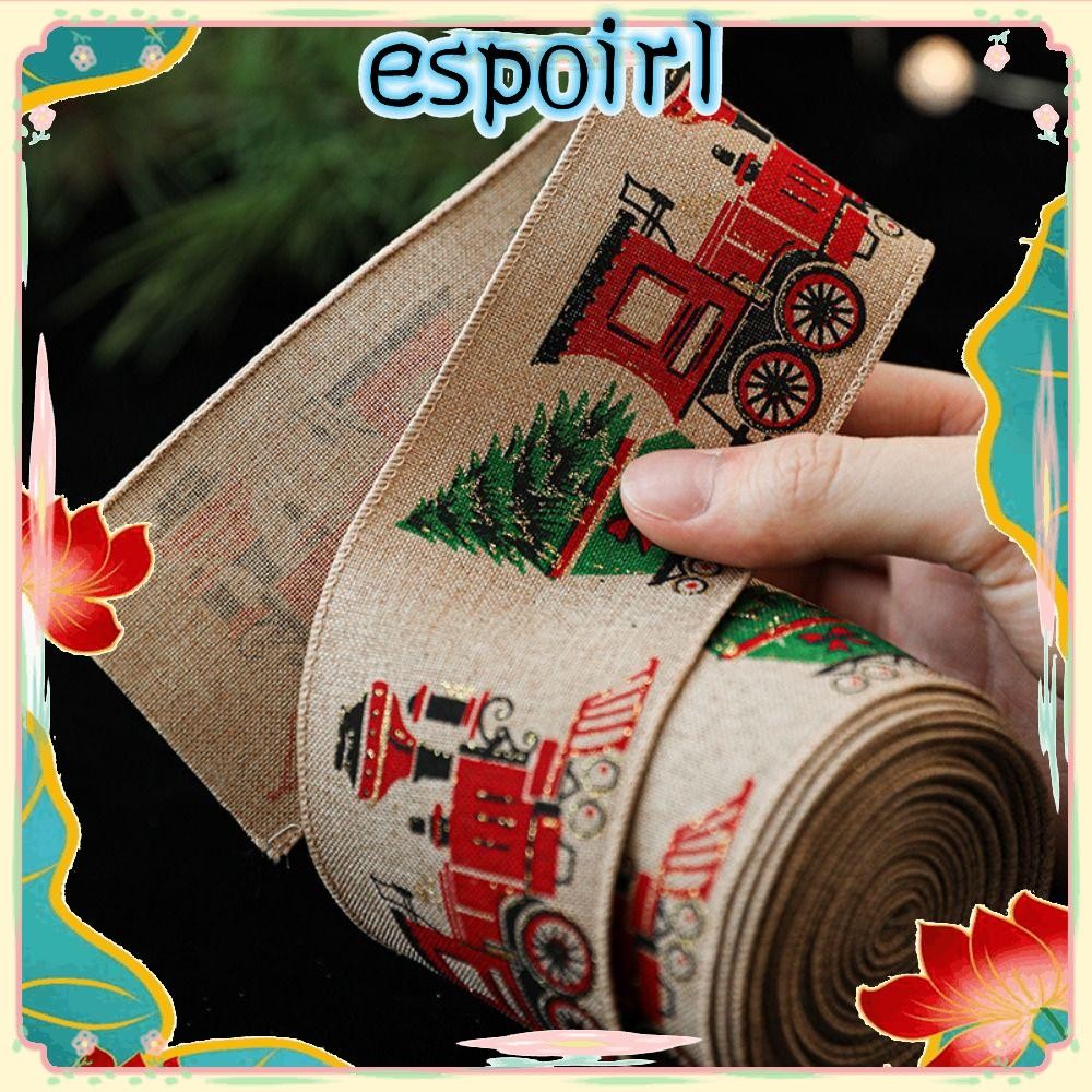 ESPO Red Ribbon Wrapping, Christmas DIY Fabric Swirl Ribbon, 2m Xmas ...