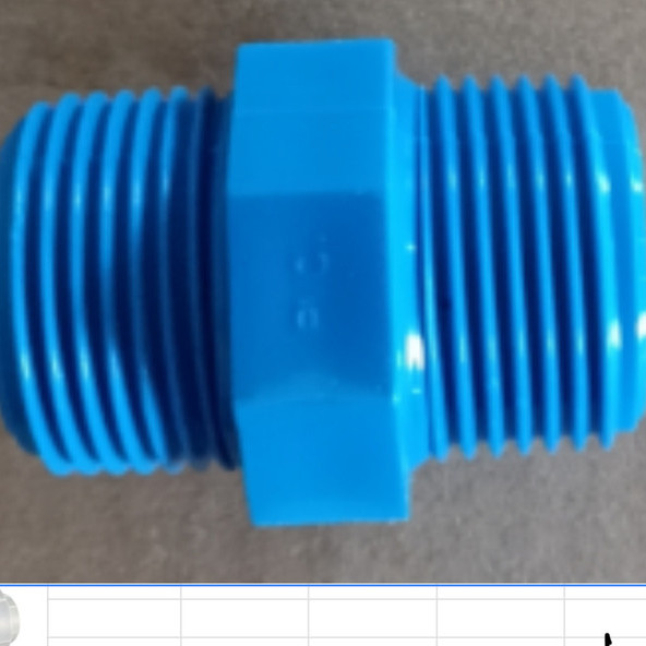 Pvc blue fittings full threaded nipple 20mm 25mm 32mm | Shopee Philippines