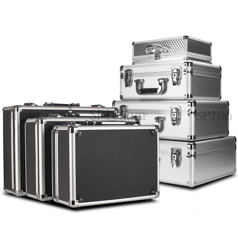 Aluminum Portable Toolbox Hardware Instrument Equipment File Storage ...