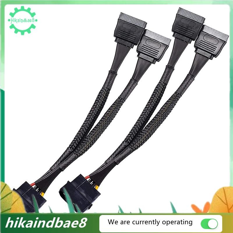 [hIkAi] 4 Pin Male IDE Molex to Dual 15Pin Female SATA Power Splitter ...