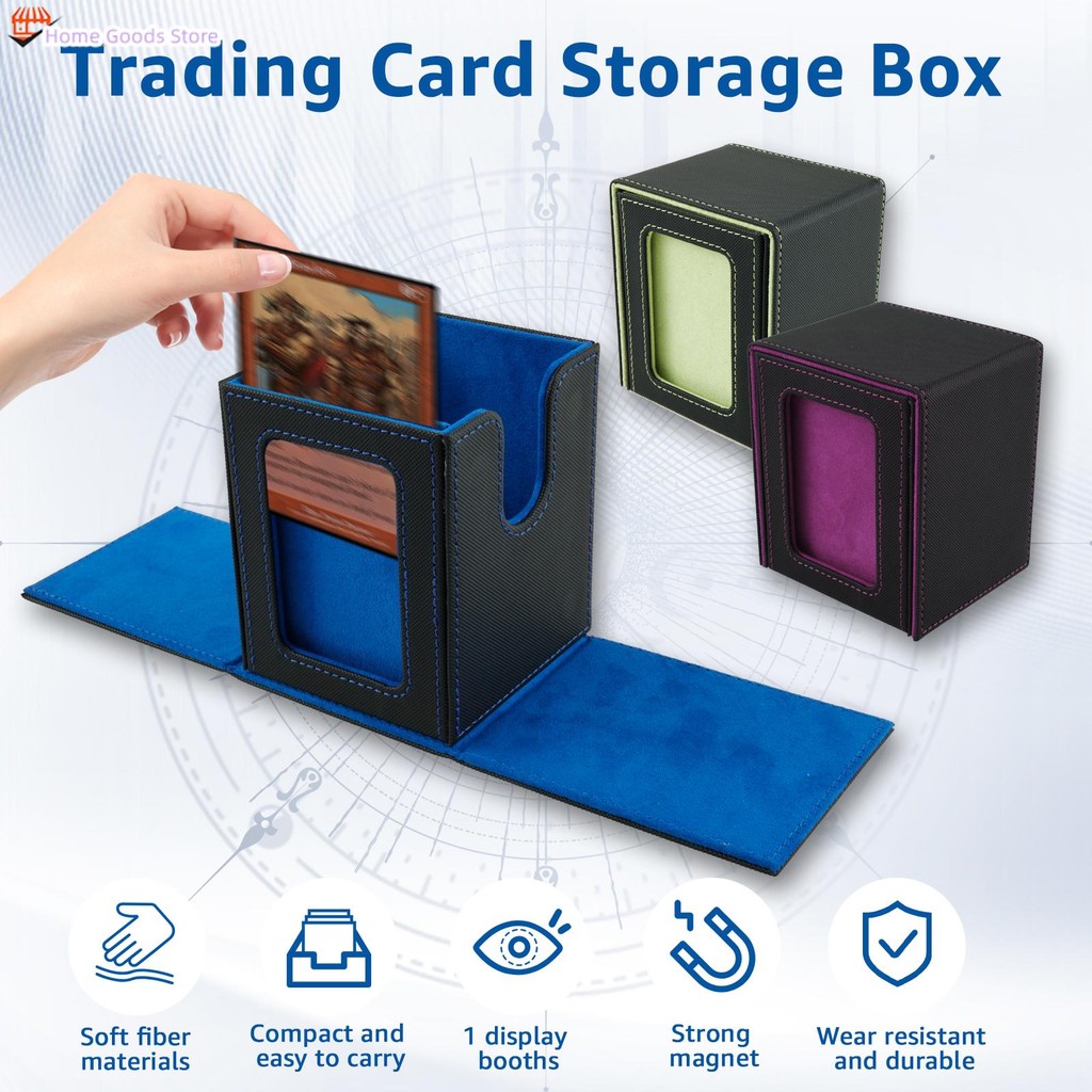 Large-Capacity Cards Storage Box with Dividers Portable Card Deck Case ...