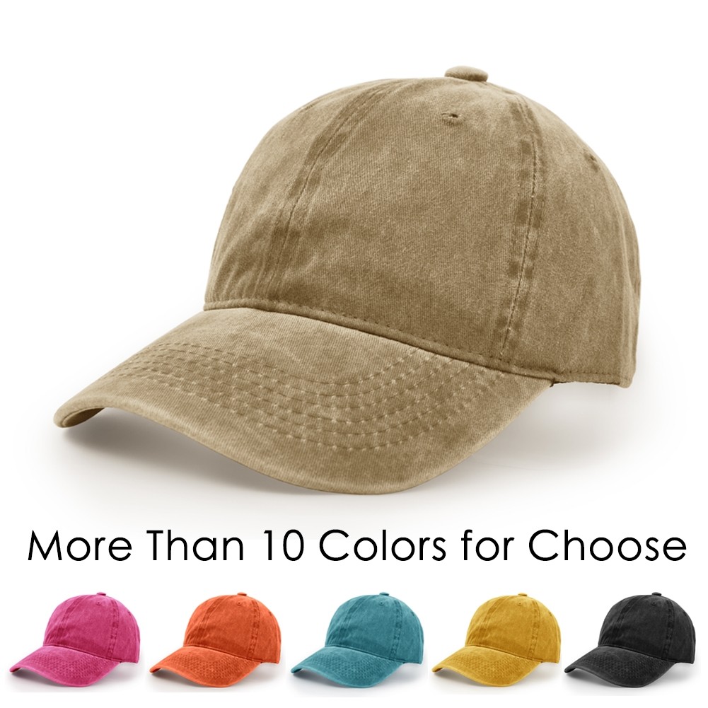 Baseball Cap,Denim Washed Cotton Adjustable Sport Outdoor Sun Unisex ...
