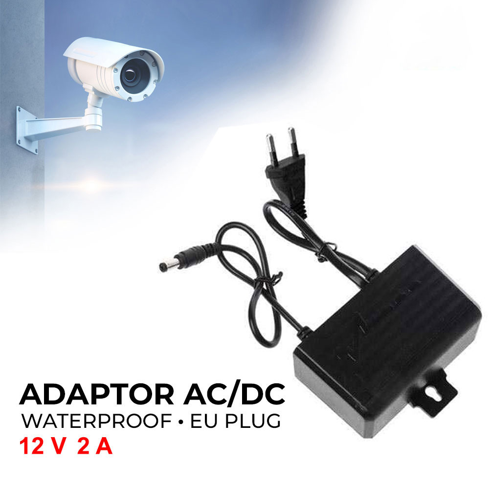 TSR - SPTECH AC to DC 12V 2A Power Supply Adapter Outdoor EU Plug ...