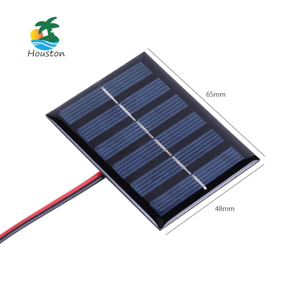 1/2 Pcs Solar Charging Panel 100MA 1W 3V Solar Panel Charger with Cable ...