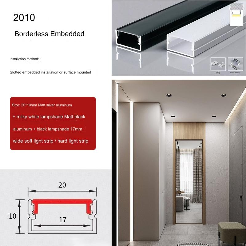 2 pieces 1mU/YW20*10aluminum trough led linear light surface mounted ...