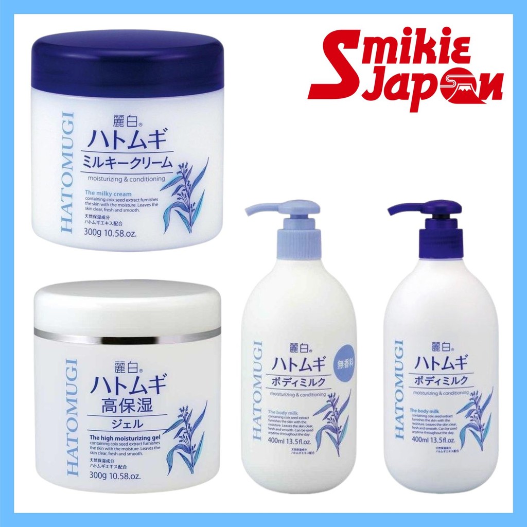 Reihaku Hatomugi Milky Cream (300g) High Moisturizing Gel (300g) Body ...