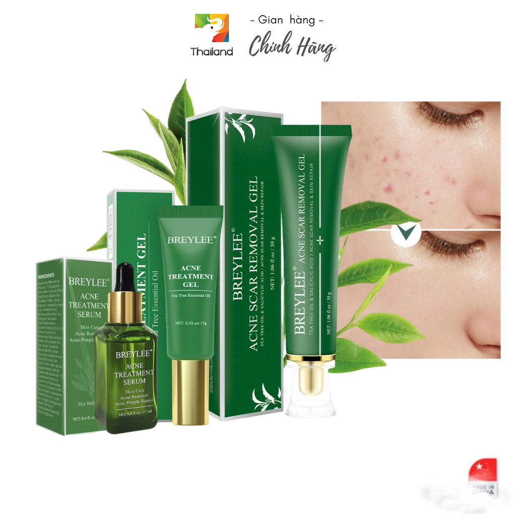 Breylee Acne Scar Removal Gel Green Tea Essence Acne Skin Care | Shopee ...