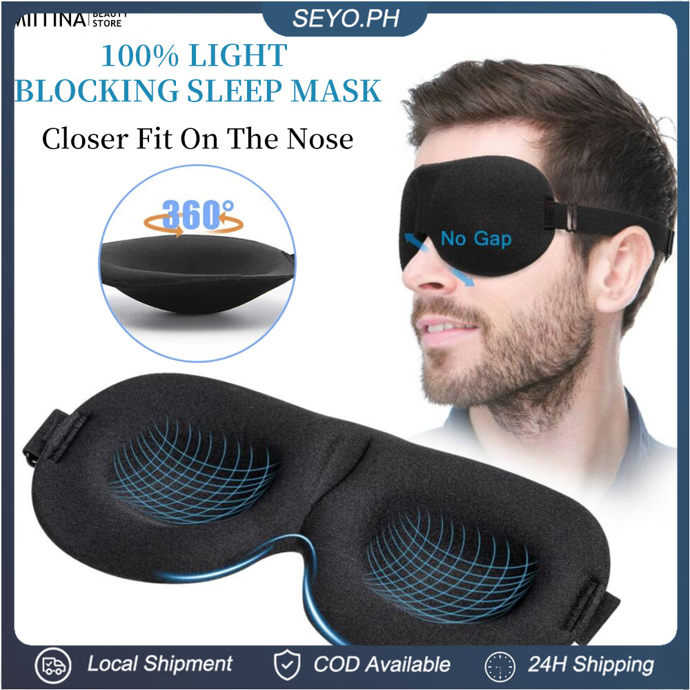 3D Memory Foam Sleep Eye Mask Portable Travel Sleeping Blockout Light ...