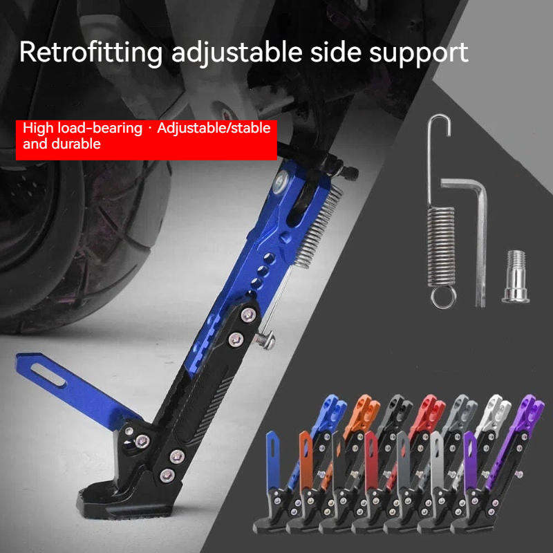 Motorcycle Side Stand Universal Adjustable Foot Side Support Stand CNC ...
