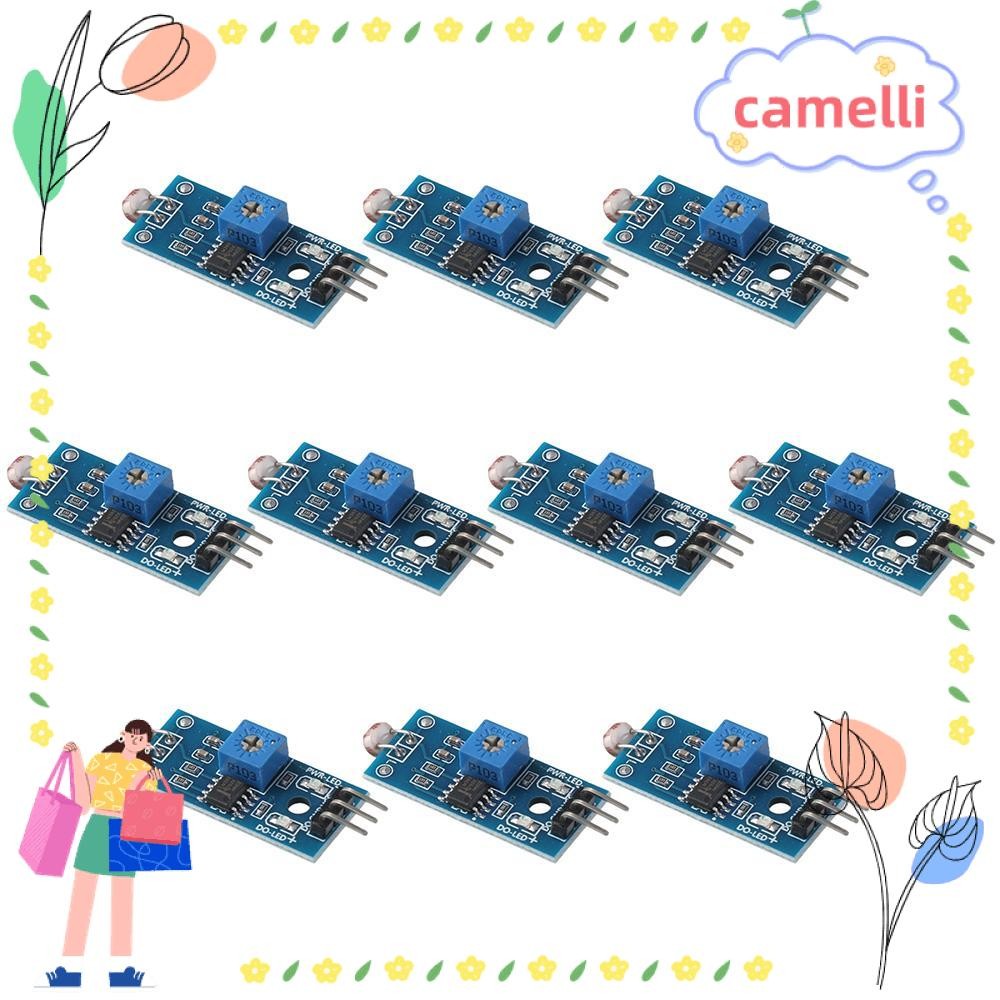 CAMELLI 10pcs LDR Photosensitive Sensor Module, 5MM Resistor Sensor ...
