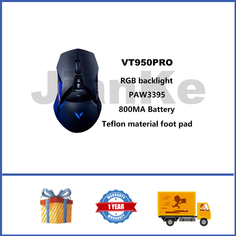 RAPOO VT950PRO Wireless Mouse PAW3395 800mAh 16000DPI Dual Mode Gaming ...