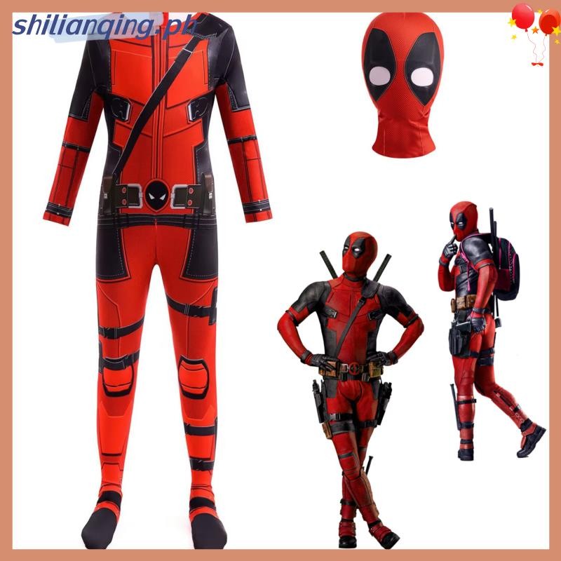 Anime Character Deadpool Cosplay Clothing Full Set Costume Jumpsuit For ...