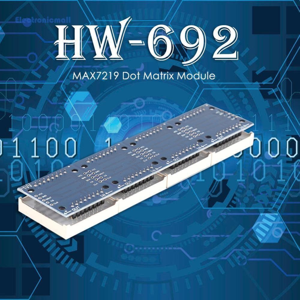 au- 5V MAX7219 Red LED Microcontroller 4 in 1 Display with 5P Line Dot ...