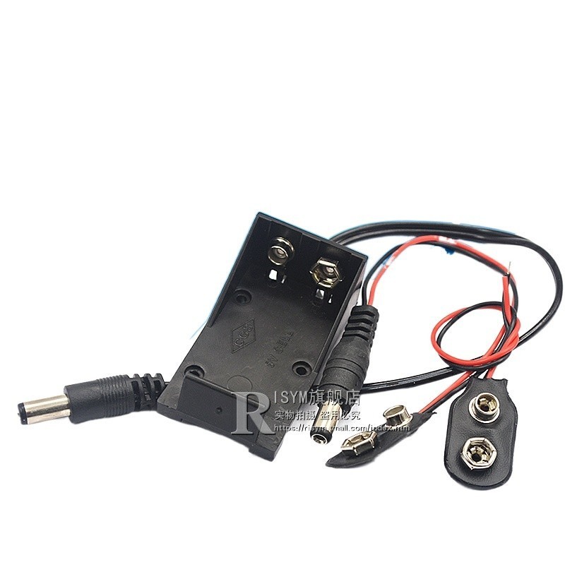 9V battery button interface connector 9V battery with lead DC power ...