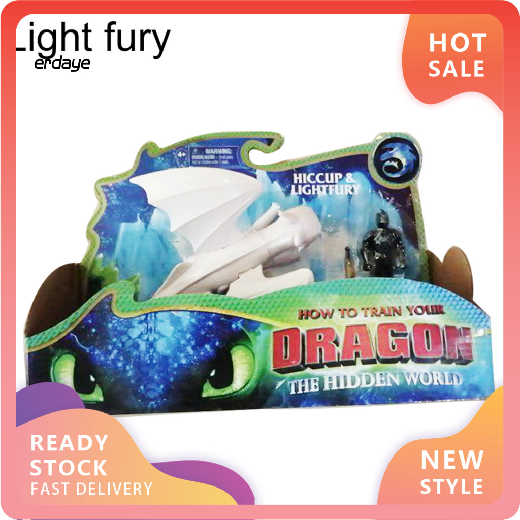 EYE How to Train Your Dragon Toothless Light Fury Hiccup Figure Doll ...