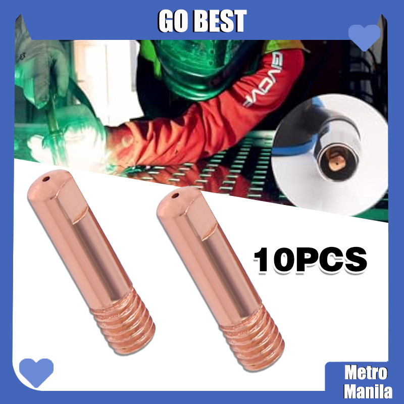 10pcs Nozzles Gas Tips Holder Kits 0.8/1.0mm 15AK MIG MAG M6 Copper ...