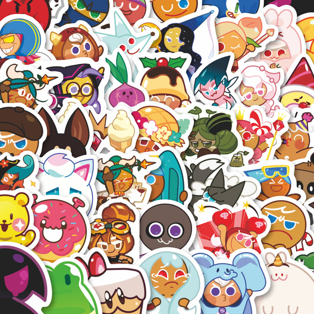 Cutting Pack Stickers Cookie Run Cartoon Stickers 100Pcs Aesthetic ...