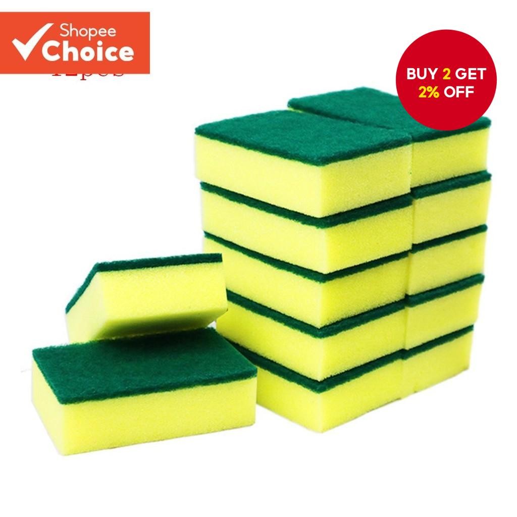 12 Kitchen Cleaning Sponges Dishwashing Sponge Nano Sponge Wipe Magic ...