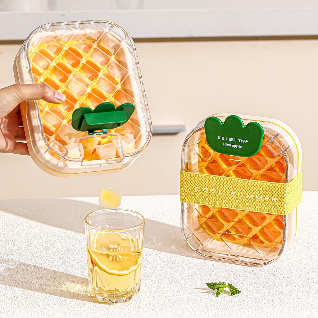 JNIT Pineapple Ice Tray Ice Cube Mold Household Food Grade Refrigerator ...
