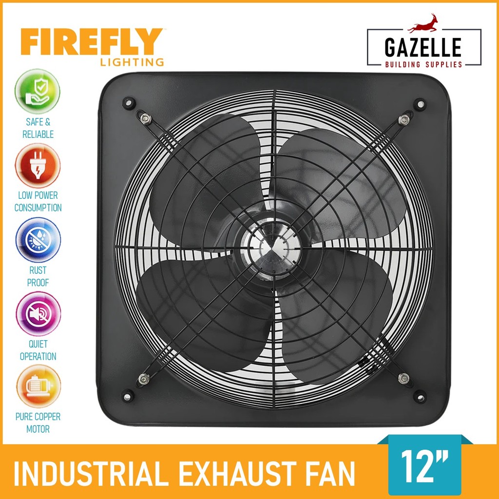 Firefly Wall Mounted Industrial Exhaust Fan 12" FEFV01/12 No Plug ...