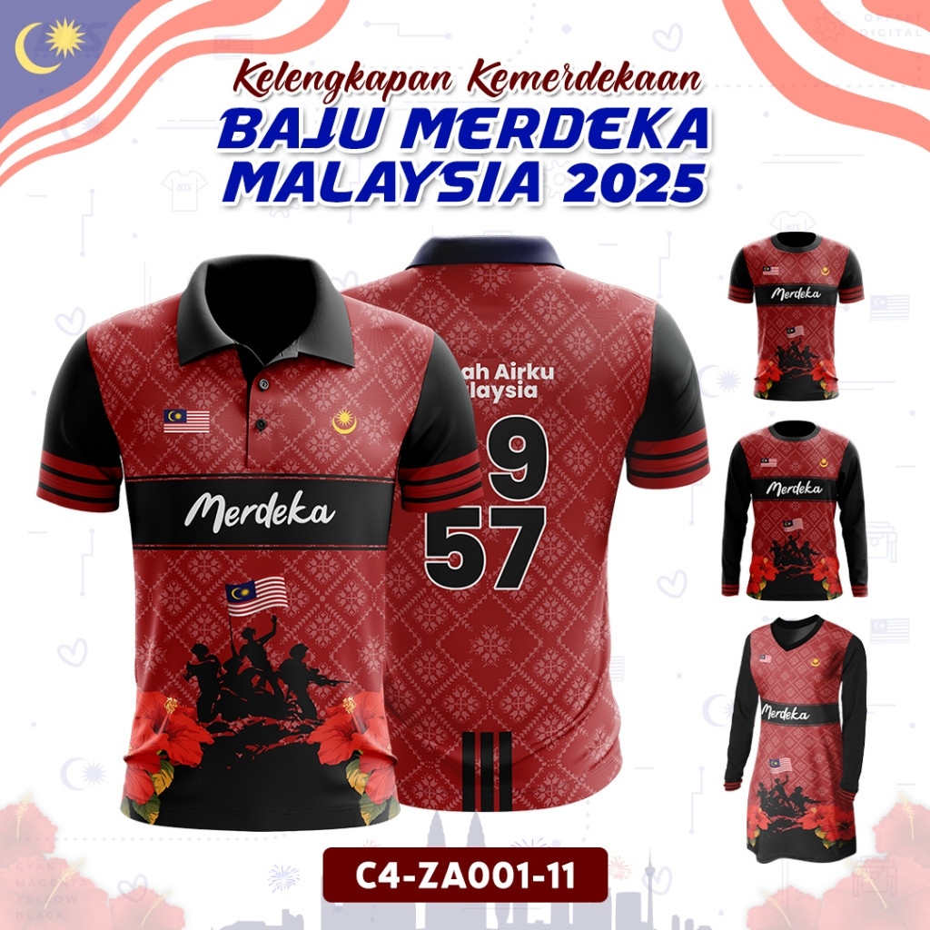 DESIGN (11) BAJU SUBLIMATION MERDEKA 2025 - KAIN MICROFIBER / MERDEKA ...
