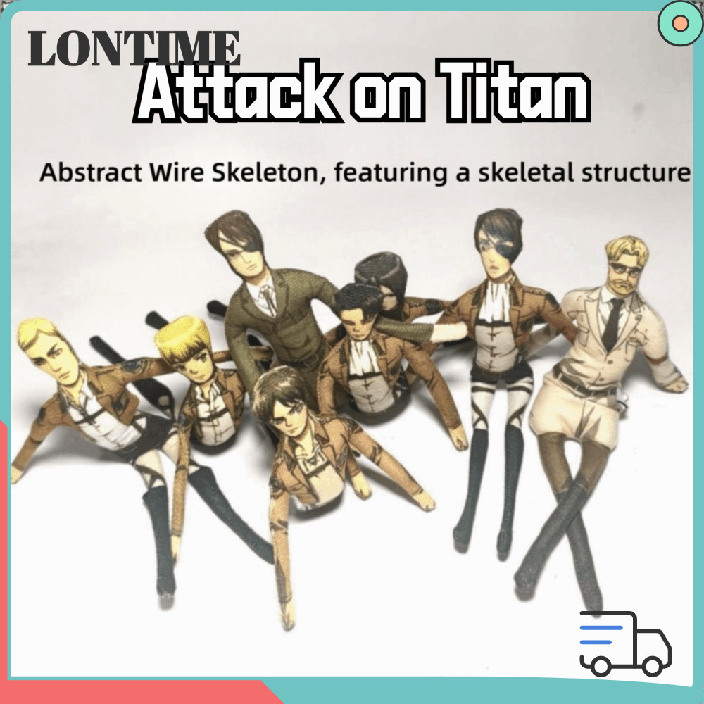 LONTIME STORE Anime Attack on Titan Doll, Movable Eren Jaeger Rivaille ...