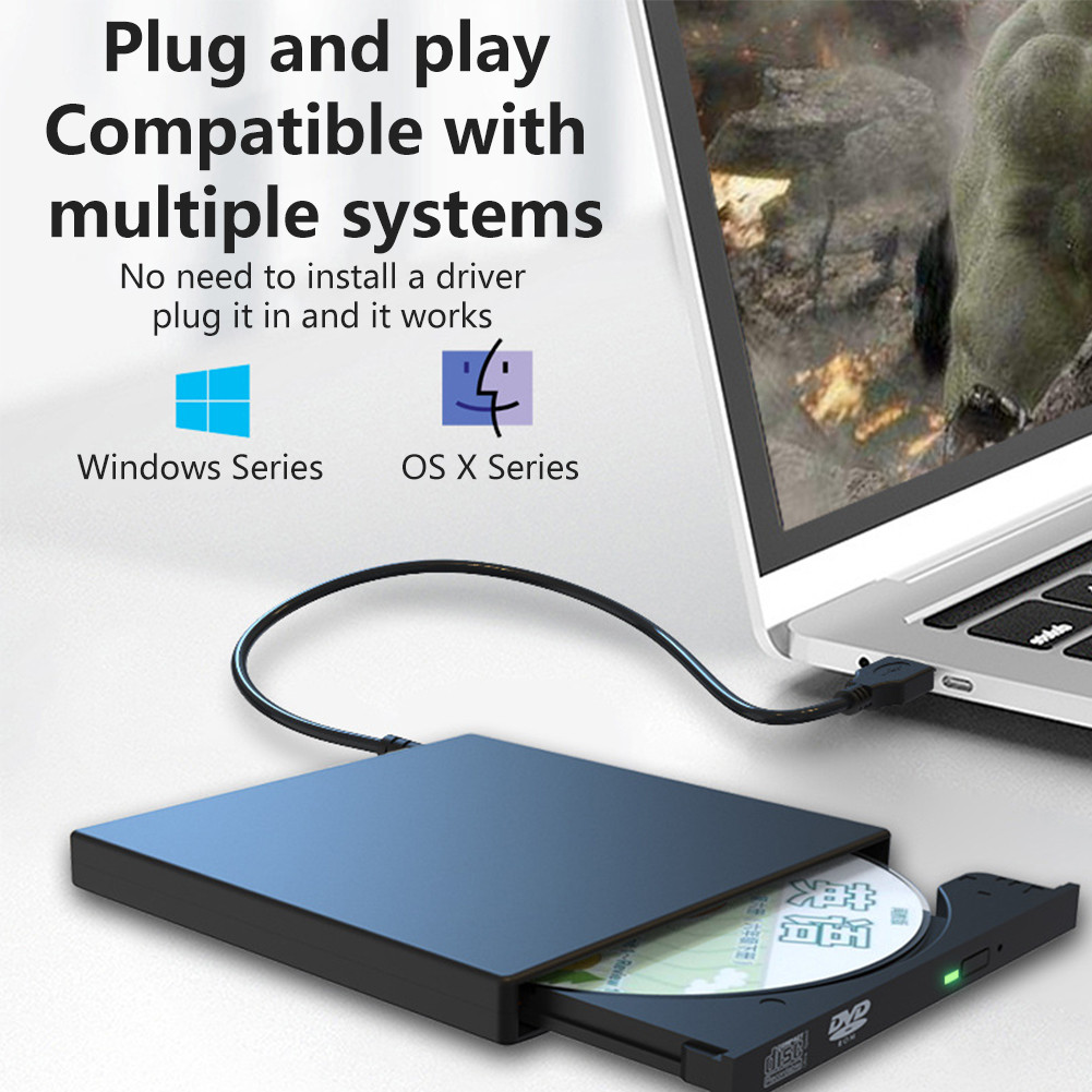 Ultra Slim Universal DVD Reader High Speed Portable External CD Drive ...