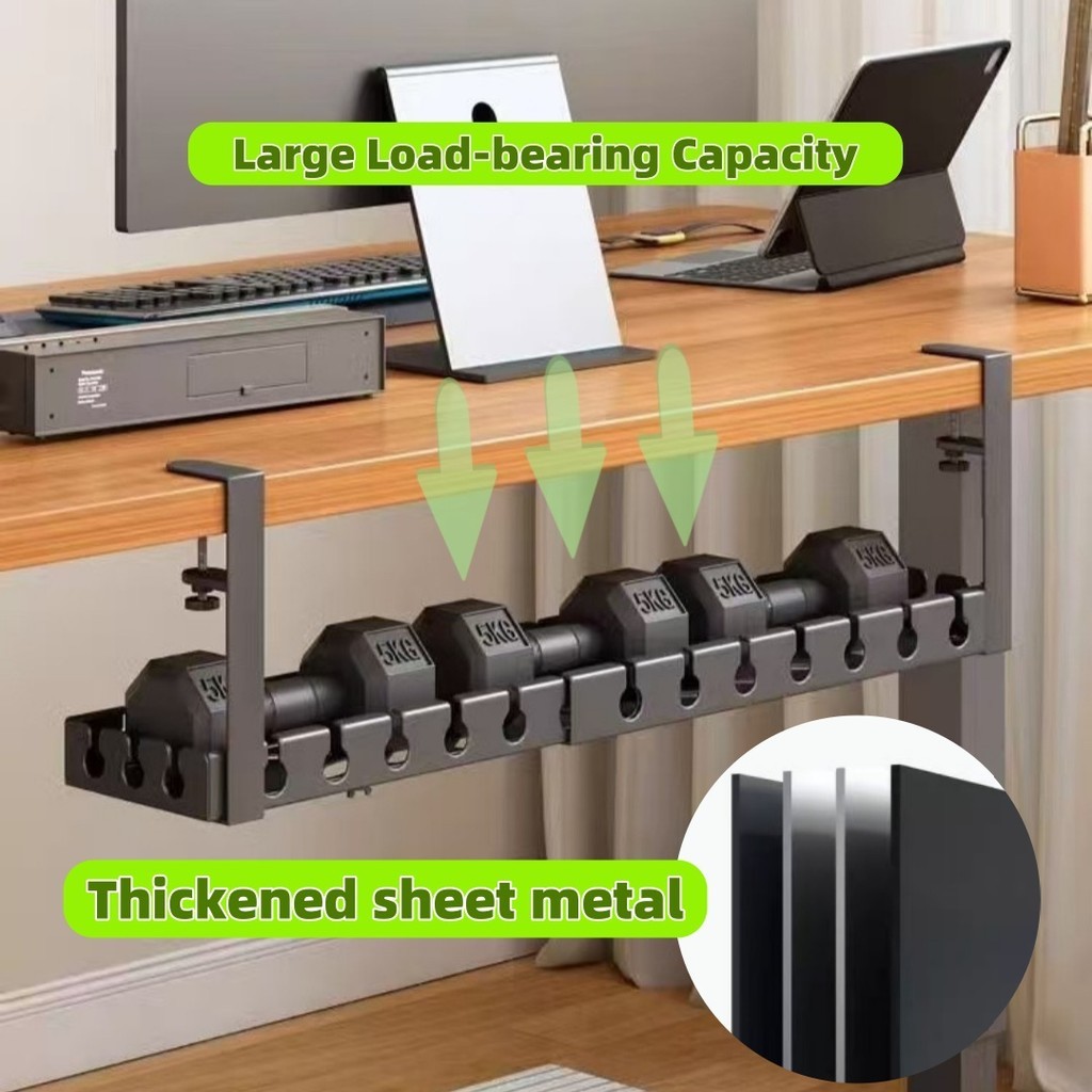 Adjustable Under Desk Cable Tray Socket Holder Metal Organizer Rak ...