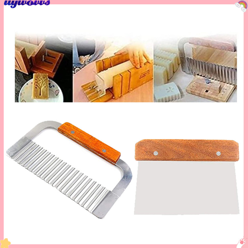 [uywovvs] 2 Pcs Stainless Steel Soap Cutter Wavy & Straight Planer ...