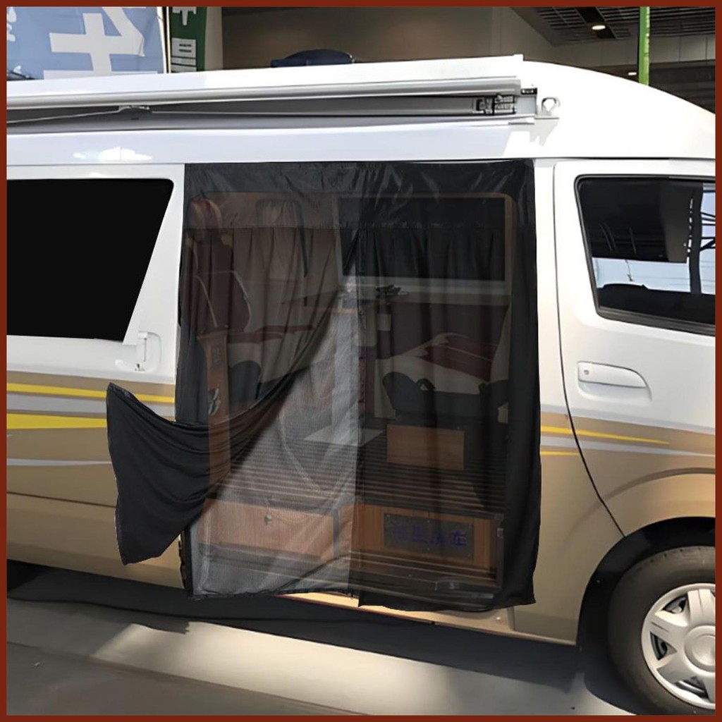 Van Fly Mesh Screen Double Layer Sliding Door Net Center Magnetic ...