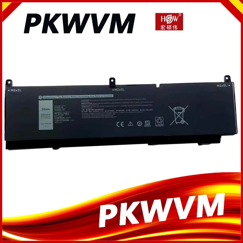 95WH PKWVM Laptop Battery For DELL Precision 7550 7560 7750 7760 Series ...