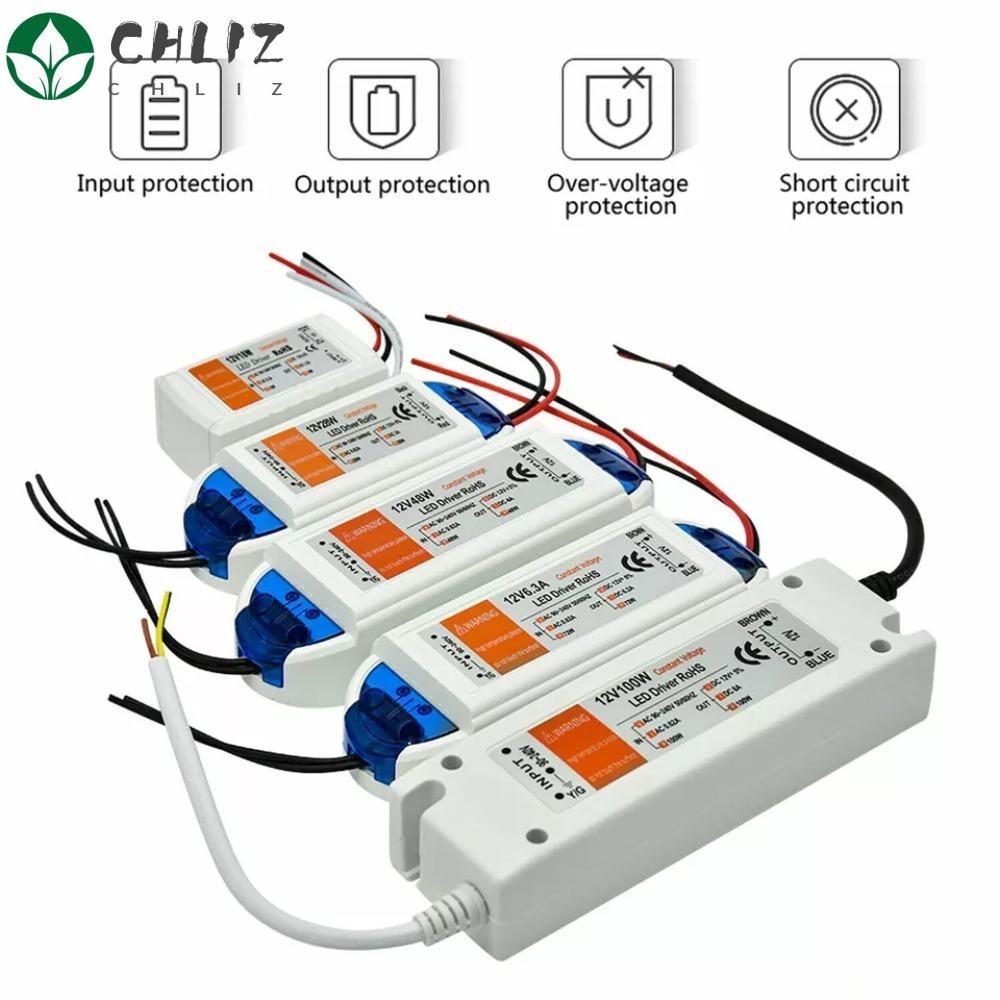 CHLIZ LED Lighting Transformers Adapter, DC12V 18W28W48W72W100W Driver ...