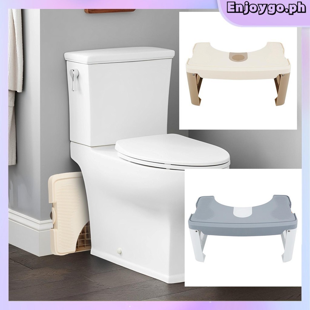 Toilet Footstool with Double Nonslip Design Foldable Toilet Squat Stool ...