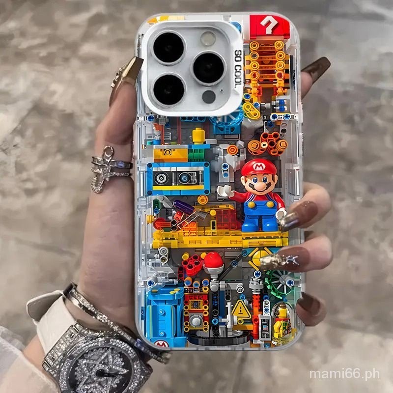 Personalized Cartoon Trendy Cool Mechanical Building Blocks Mario ...