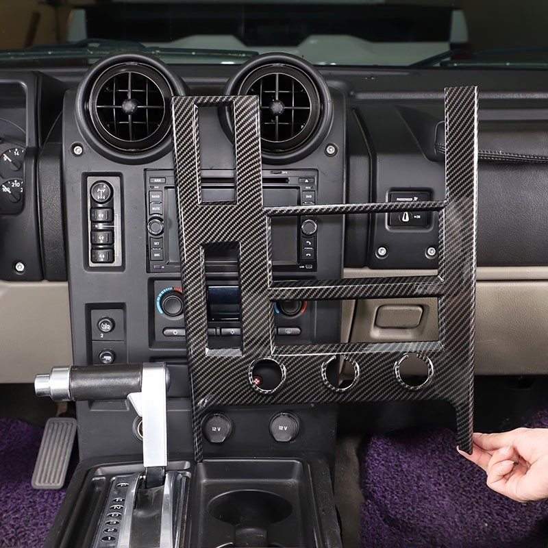 RQ+`For Hummer H2 2003-07 ABS Carbon Fiber Car central air conditioner ...