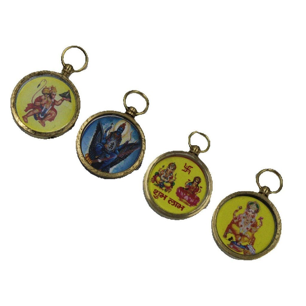Mix Gods Brass Locket with Yantra - Various Designs Indian God Locket ...