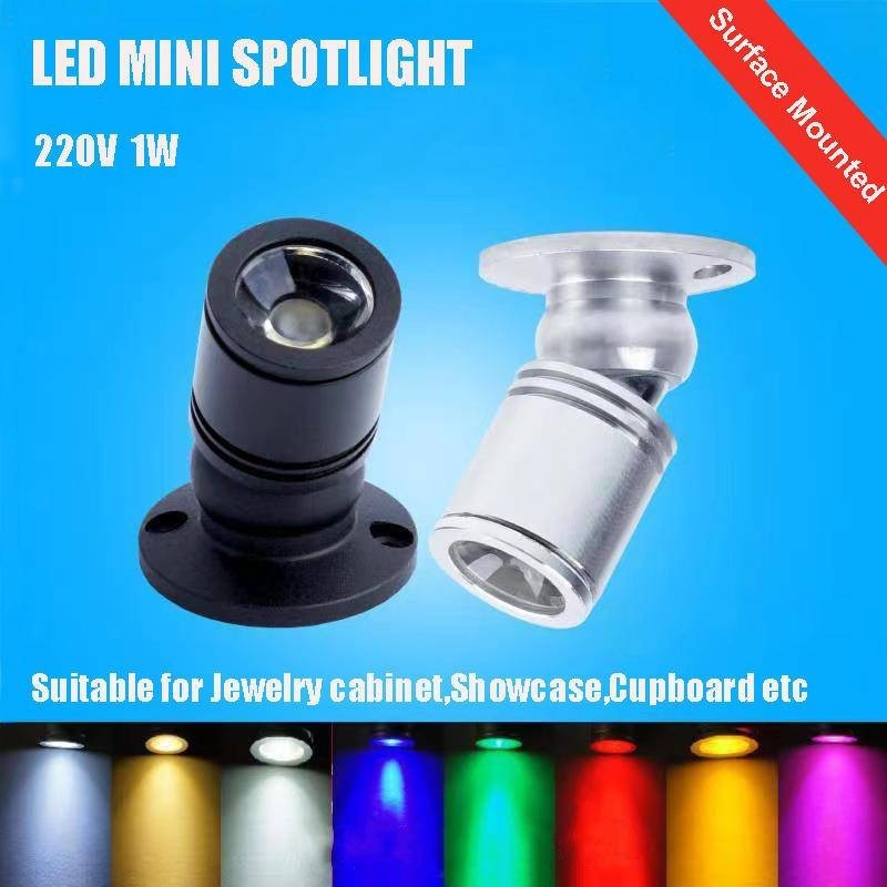 Mini LED Spotlight Jewelry Cabinet 1W Small Lighting Fixtures Aluminum ...