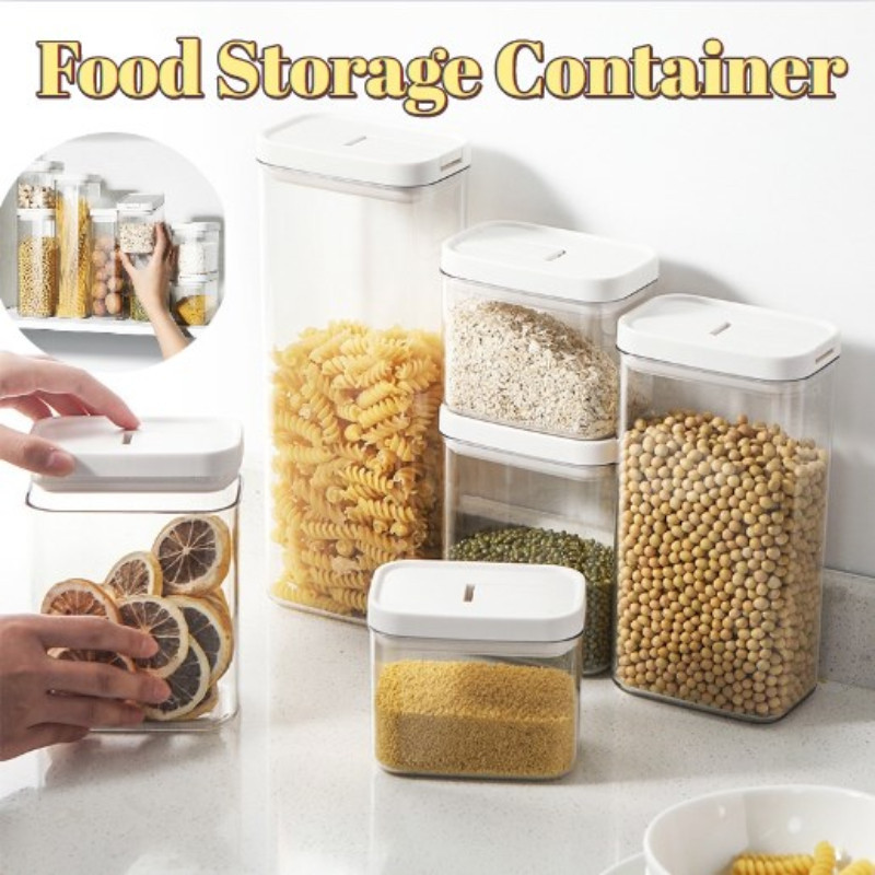 【COD】Airtight Food Storage Jars Clear PET Plastic Containers for ...