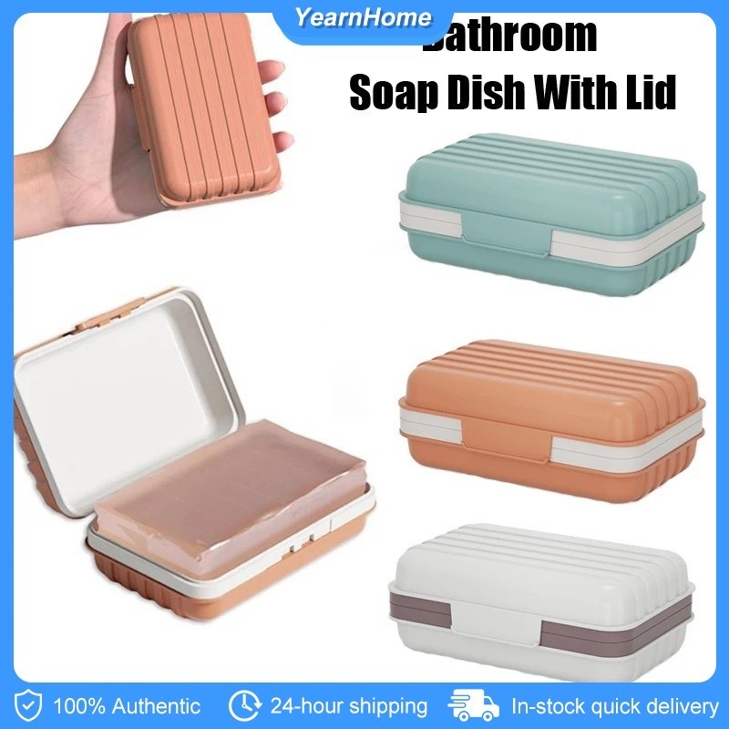 Bathroom Soap Dish With Lid Plastic Soaps Box Keeps Soap Dry Soaps Dish ...