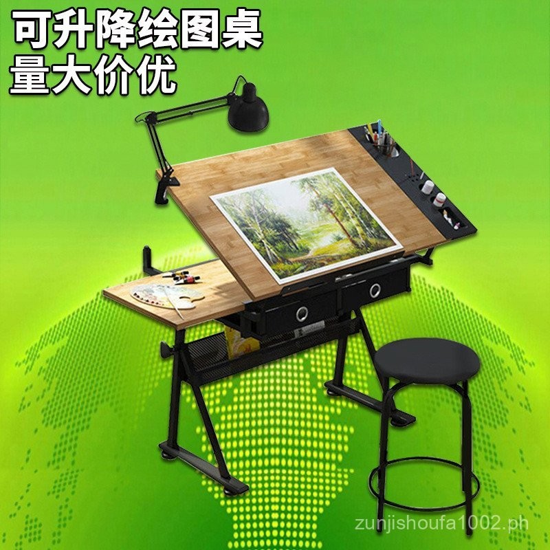 Hand Lifting Drafting Table Art Classroom Desk Engineering Drawing ...