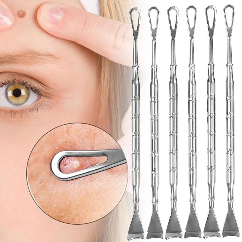 Stainless Steel Blackhead Shovel - Double-ended Acne Removing Needle ...