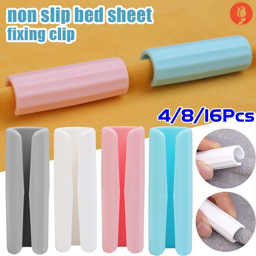 4/8/16Pcs Convenient Practical Needle-Free Plastic Bed Sheet Fixer ...
