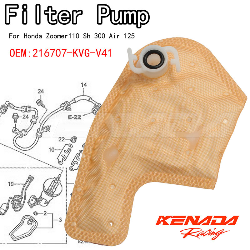 Fuel Filter Pump Pad Honda Zoomer X Gen1/Gen 216707-Kvg-V41 | Shopee ...