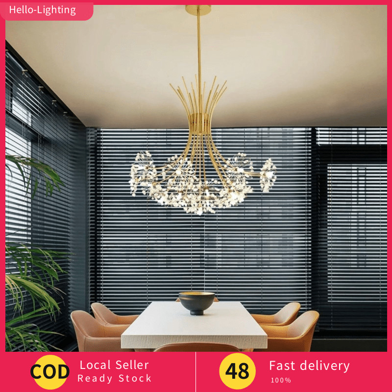 Tricolor Chandelier Ceiling Lights Modern LED Crystal Drop Light for ...