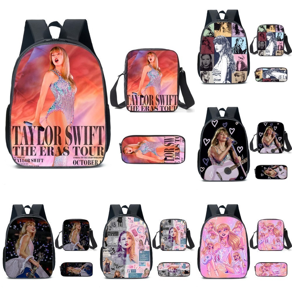 Three-piece Taylor Swift School Bag Kid's 3D Printed Cartoon Backpack ...