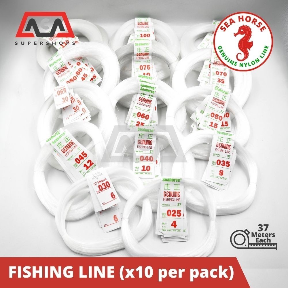 SEAHORSE Fishing Lines (10 ROLLS) 80MM/90MM/100MM/110MM/120MM (Tansi ...