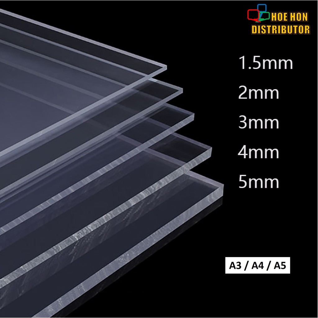 Acrylic Board A3 A4 A5 1mm 2mm 3mm Art & Creative Painting Drawing ...