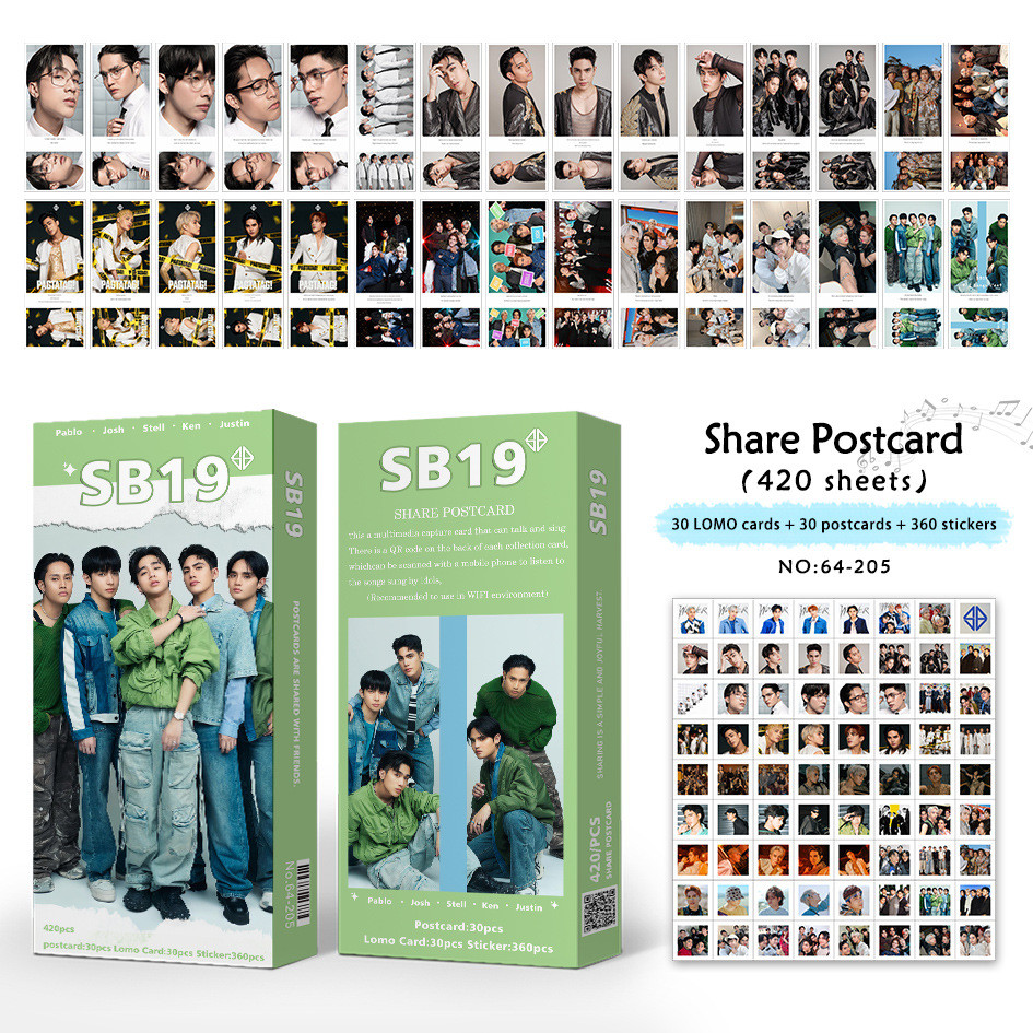 SB19 Photocard Gento 92 PCS/BOX SB19 Lomo Card Pablo Josh Stell Justin ...