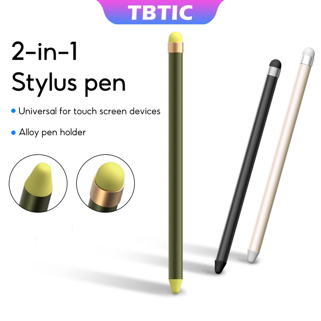 TBTIC 2 IN 1 Universal Stylus Pen For Touch Screen iPad Matepad Phone ...